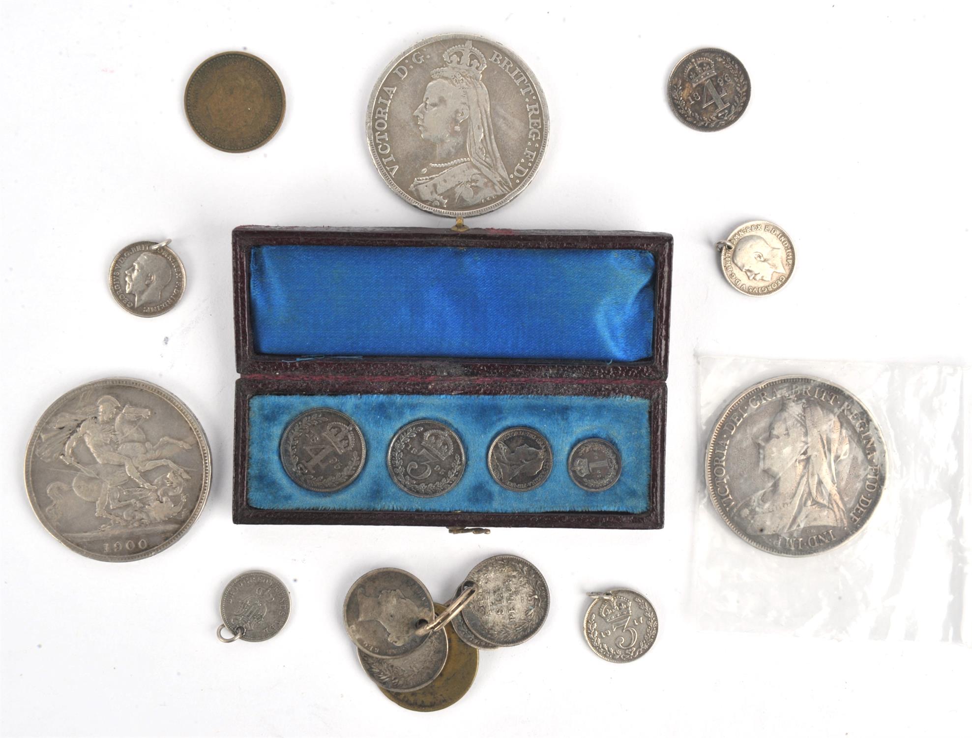 A small collection of British coins, comprising an excellent Victorian ...