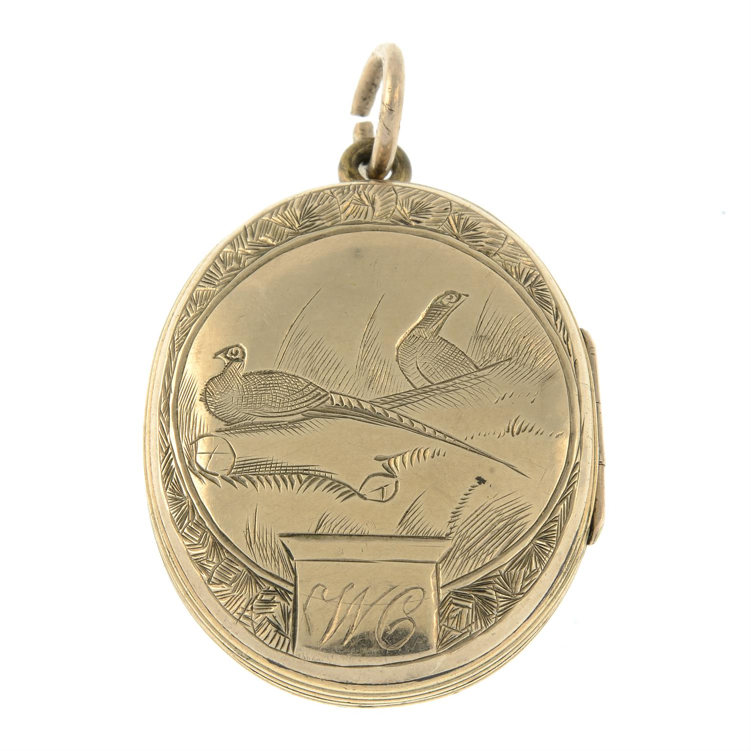 An early 20th century 9ct gold front and back blue enamel locket ...