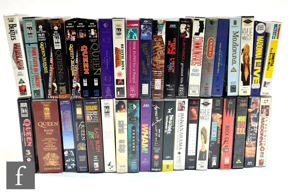 A collection of VHS 1980s/90s music videos, titles to include, Kate ...