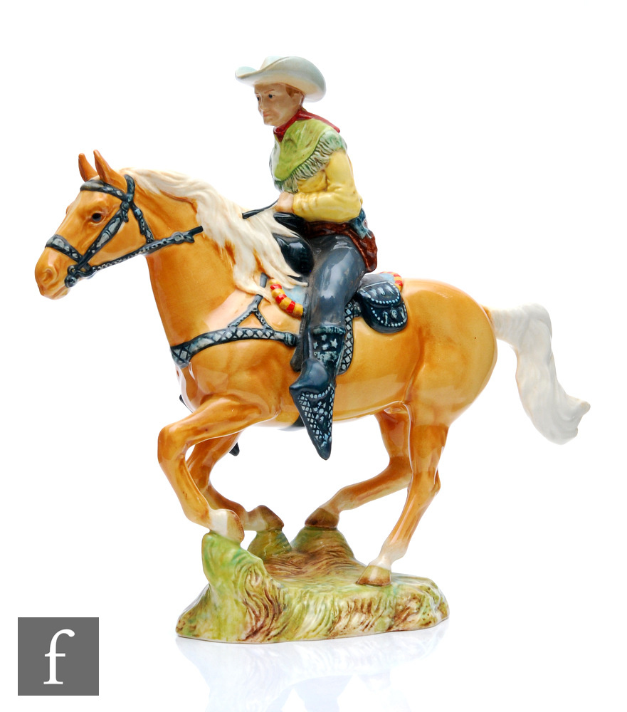 A Beswick Canadian Mounted Cowboy, model 1377, printed circular ...