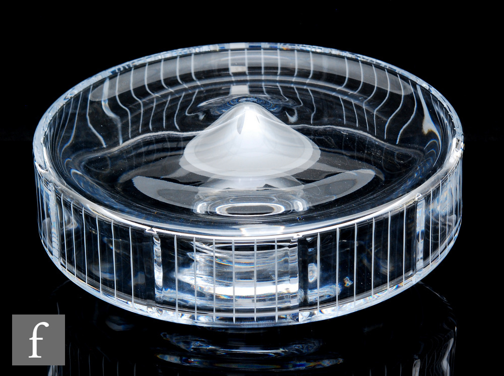 A post war Czech clear glass sculptural piece by Jan Gabrhel, the ...