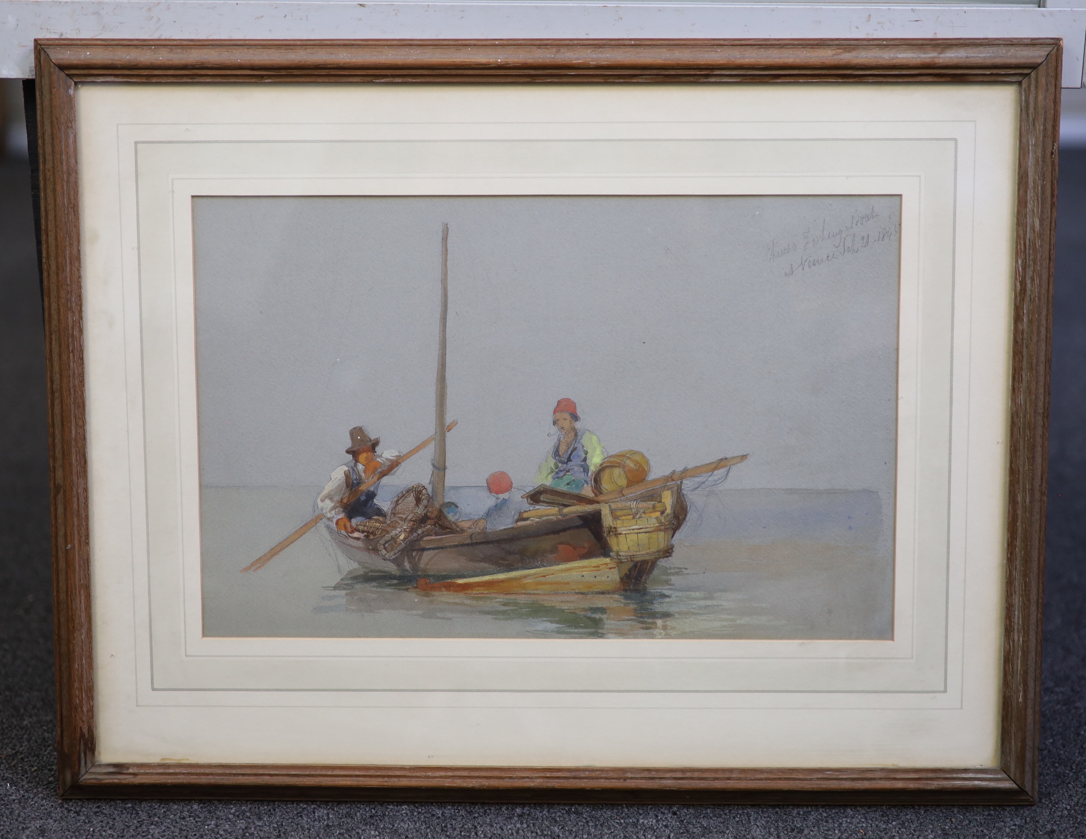Edward Goodall (1795-1870), watercolour on grey paper, Chiuso fishing ...