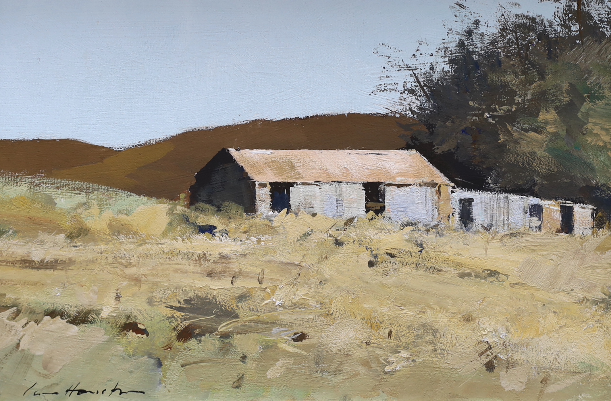 Ian Houston (1934-2021), two oils on board, 'The Road Ahead' (the road ...