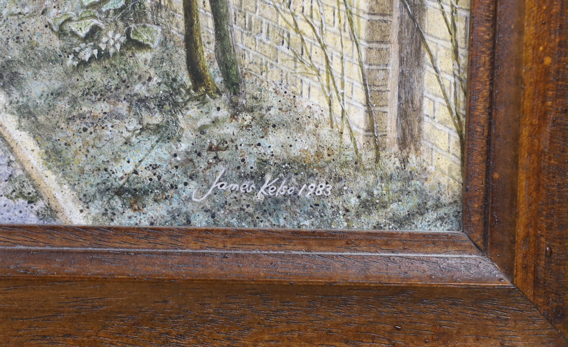 James Kelso (contemporary) acrylic on gesso panel, ‘Looking Back on ...