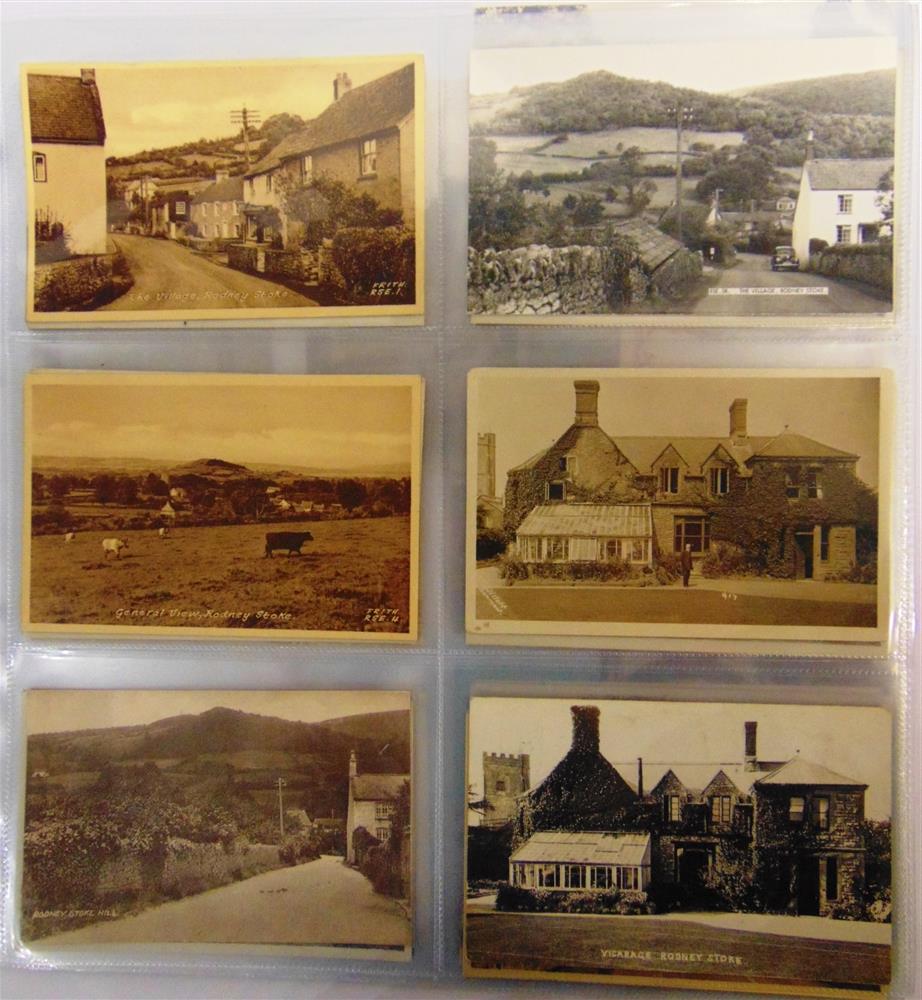 POSTCARDS - RODNEY STOKE, SOMERSET Forty-two cards, comprising real ...