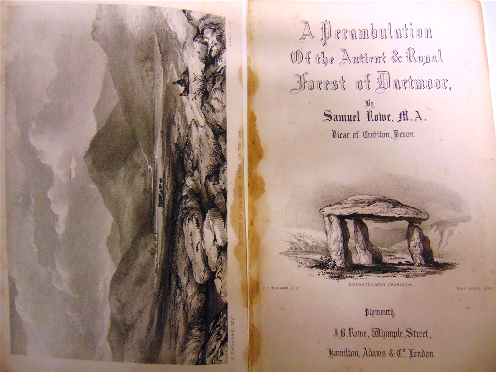 [TOPOGRAPHY]. DARTMOOR, DEVON Rowe, Samuel. A Perambulation of the ...