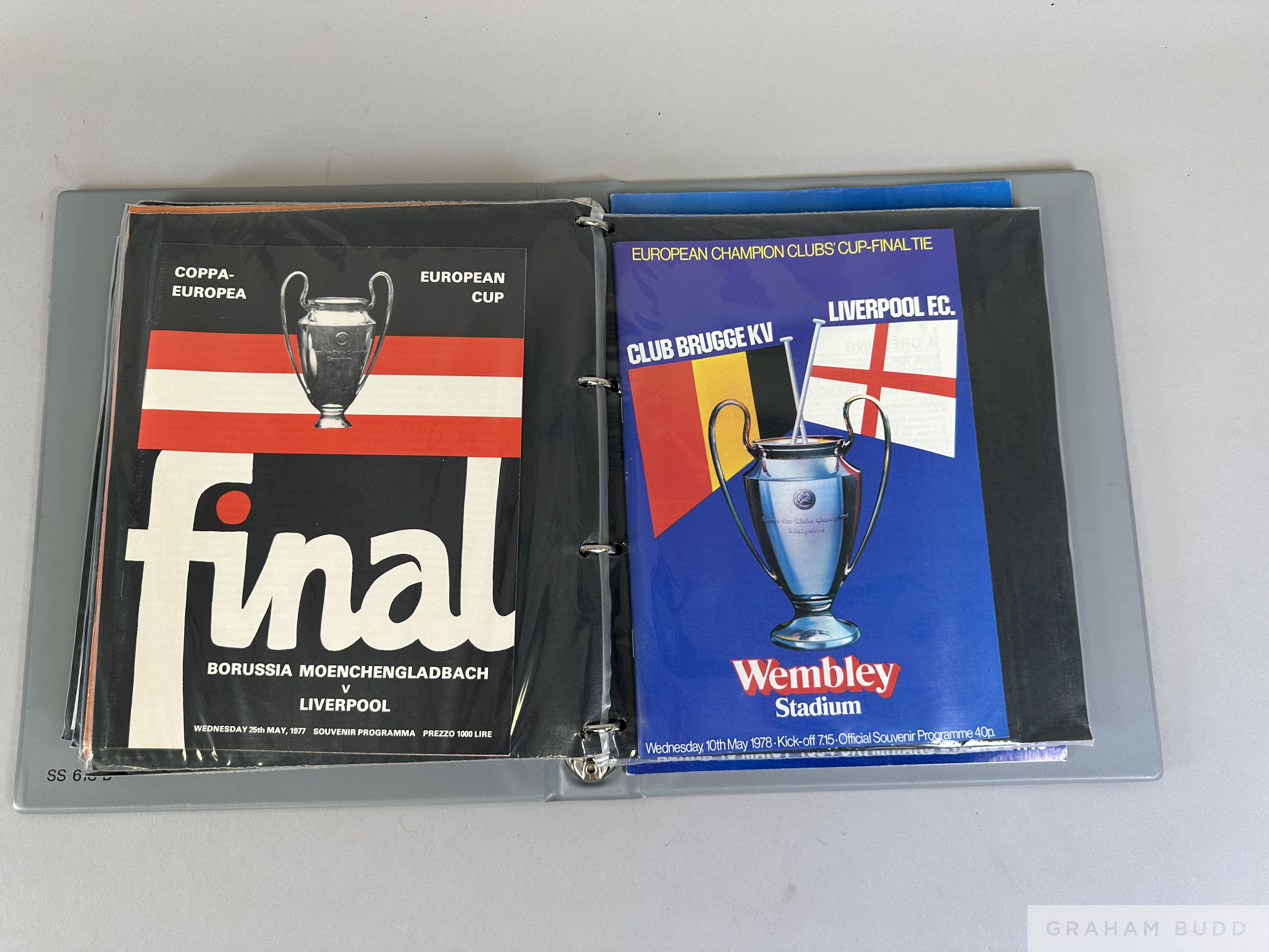 A good collection of European Cup Final programmes, comprising 1959 to ...