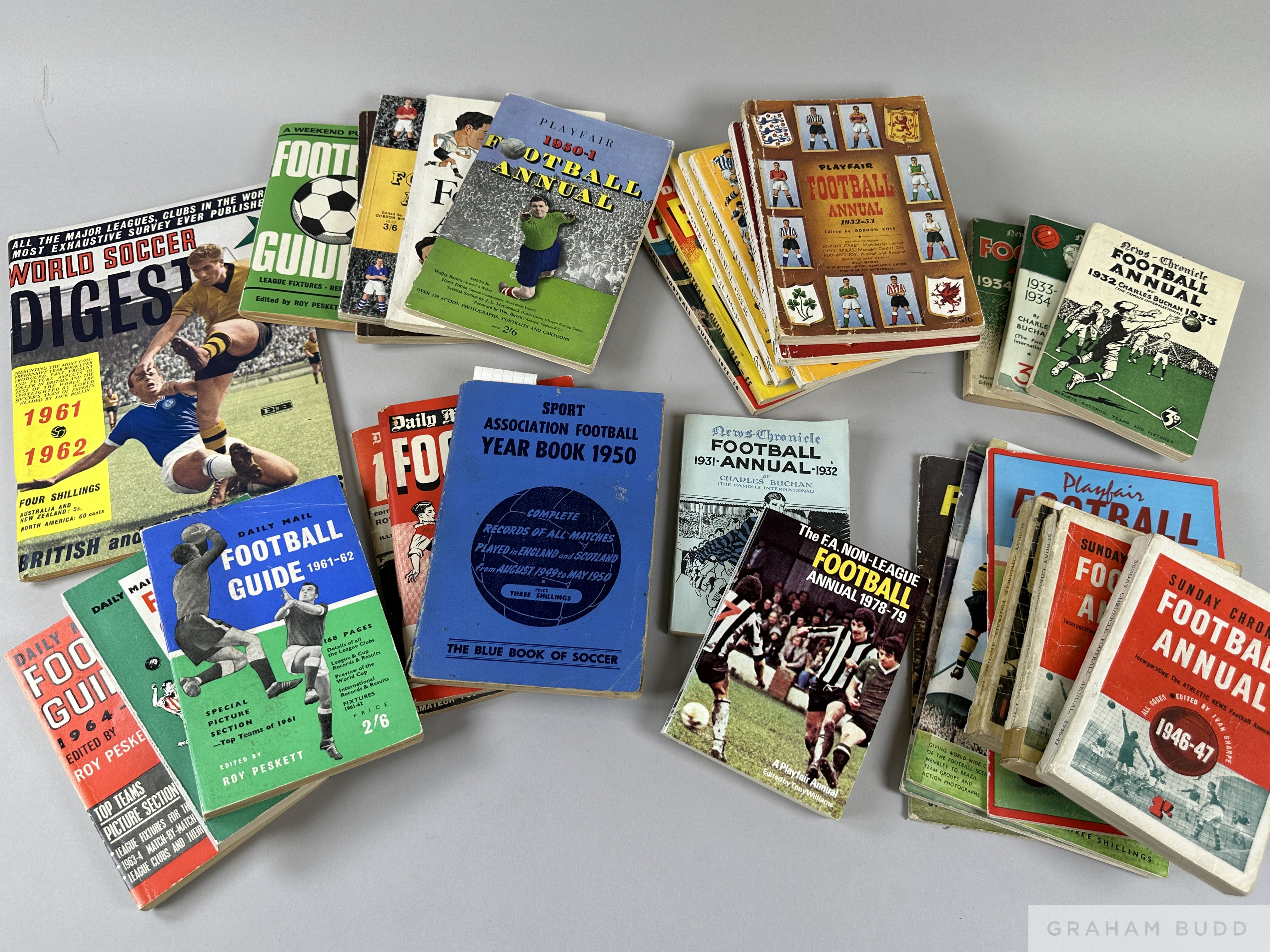Collection of football annuals, notably the Lancashire Daily Post ...