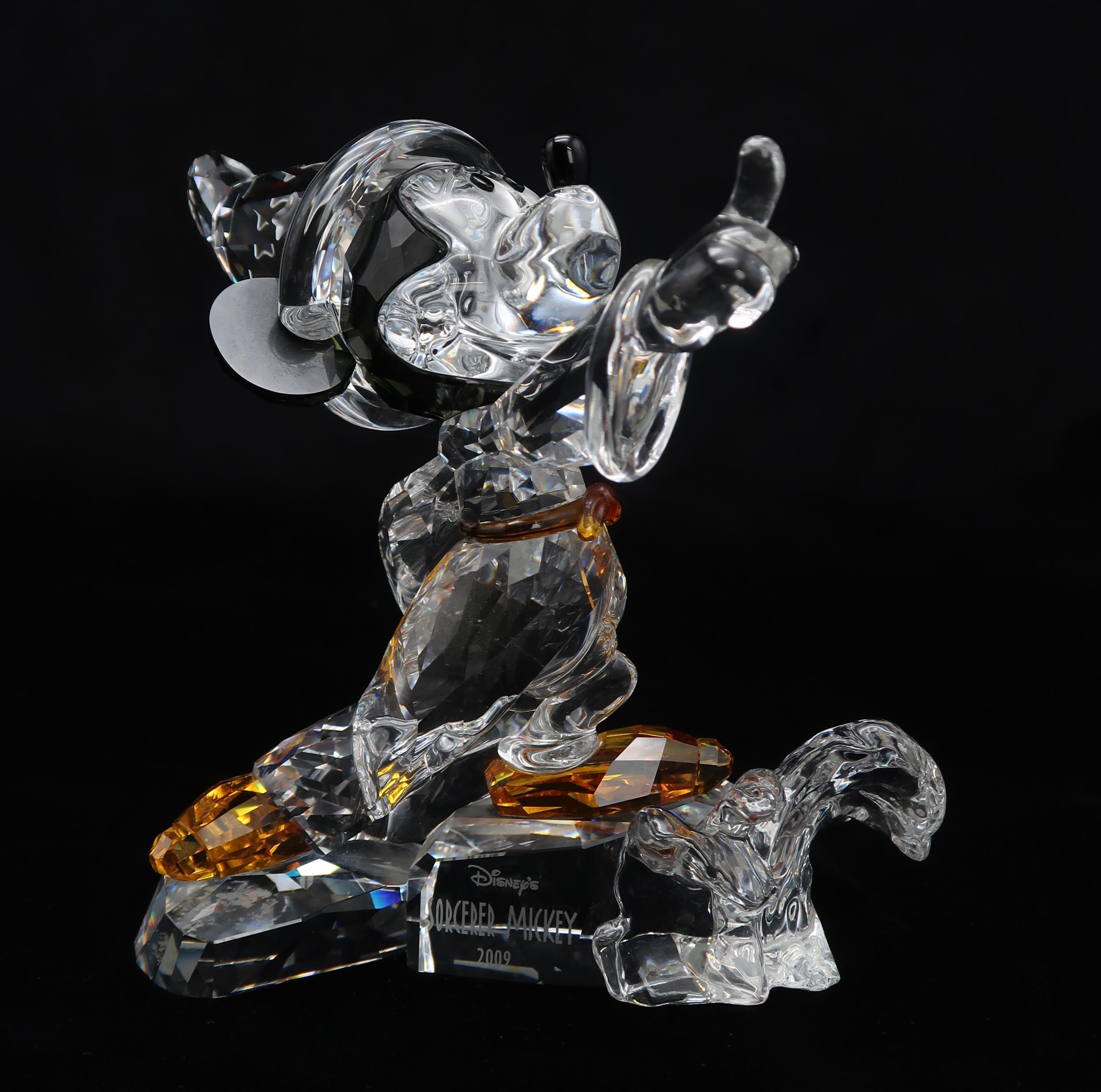 A LARGE SWAROVSKI CRYSTAL WALT DISNEY ANNUAL EDITION FIGURE OF SORCERER ...