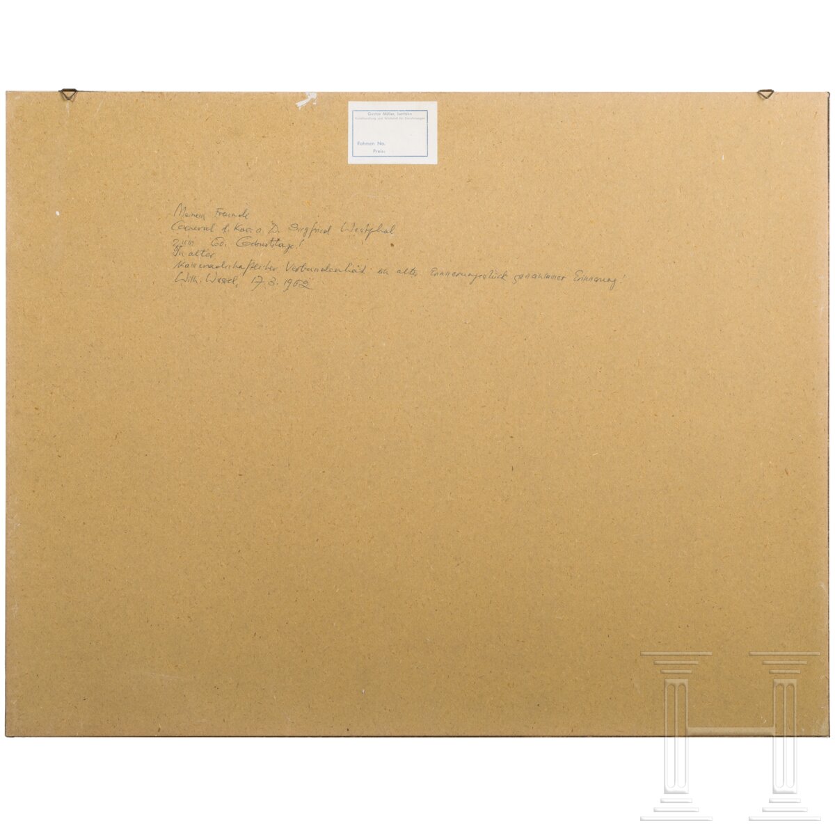 General Siegfried Westphal - Pastell-Bild des Malers Wilhelm Wessel ...