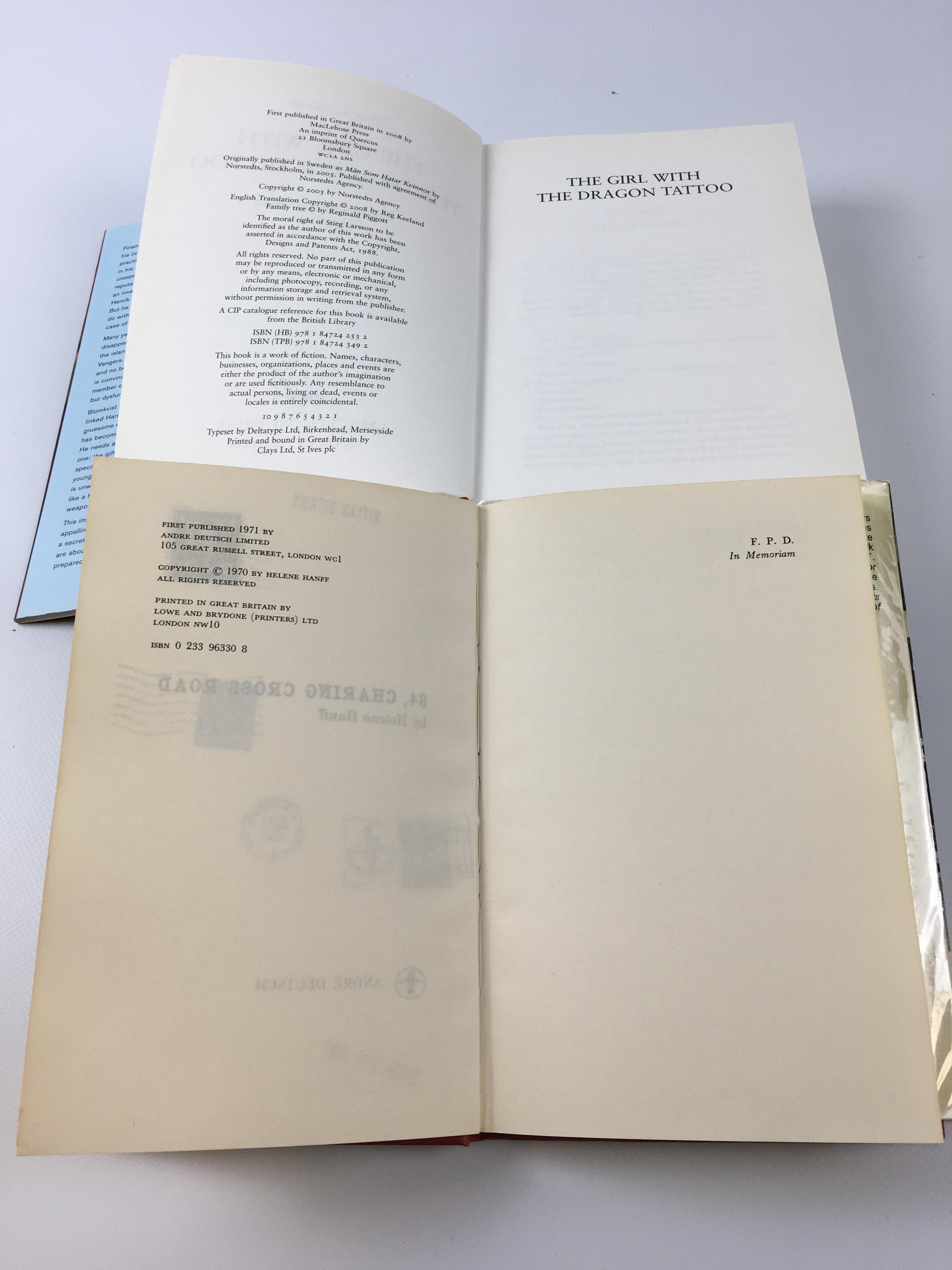 2 collectible 1st edition books, modern classics: Hanff (Helene) 84 ...