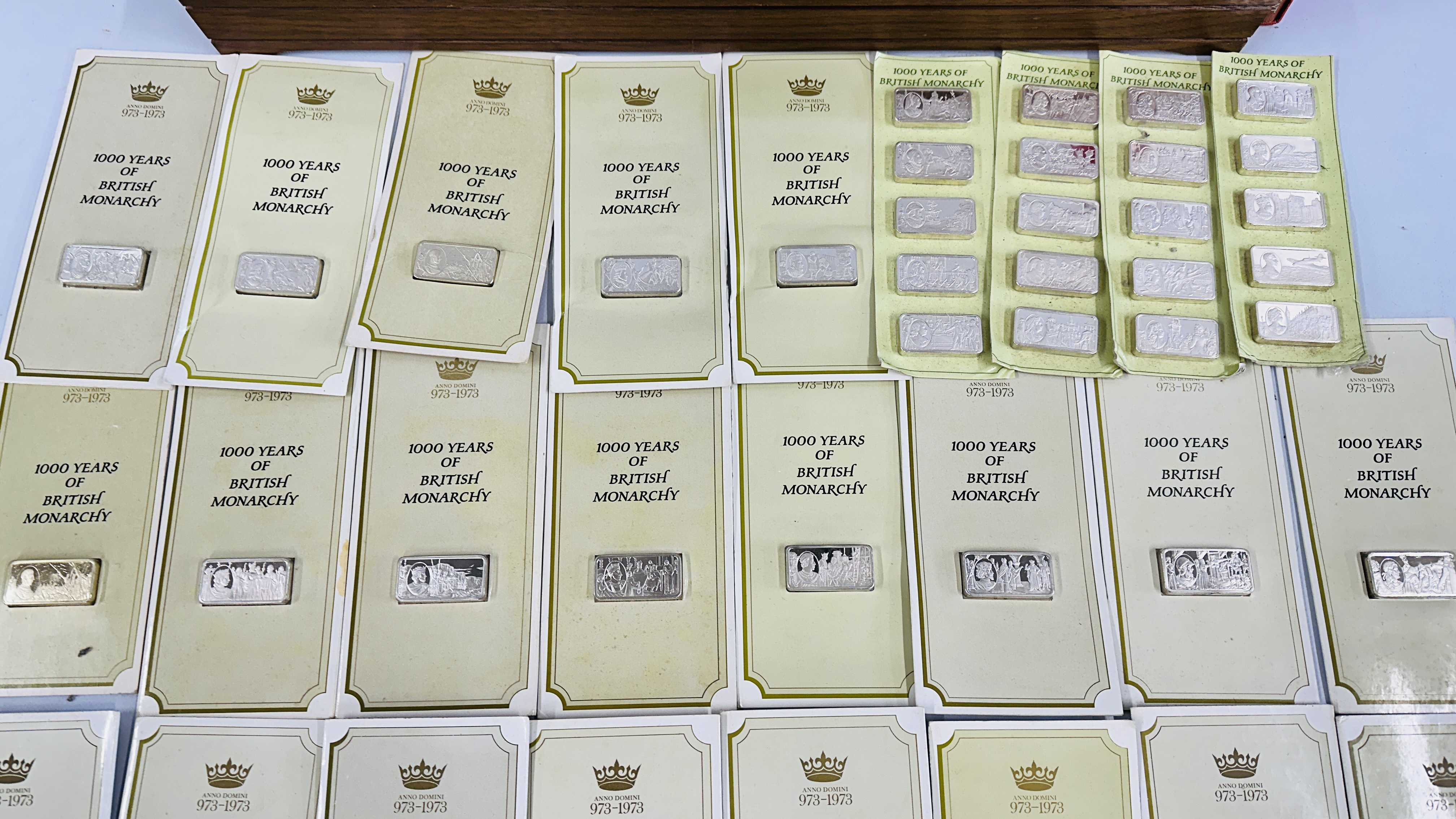 A COMPLETE COMMEMORATIVE SET OF SILVER INGOTS CELEBRATING "1000 YEARS ...