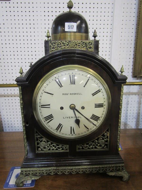 GEORGIAN DESIGN BRACKET CLOCK, mahogany dome topped bracket clock by ...