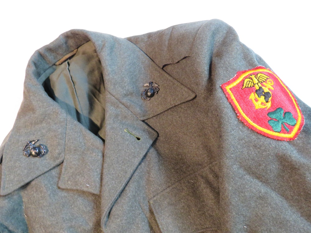 A US Marine Corp Londonderry tunic, with Londonderry patch and a US MC ...