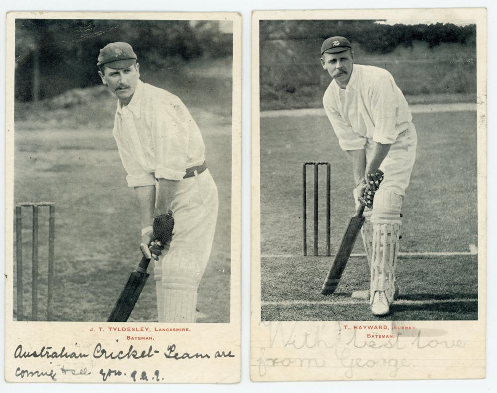 Pre-war cricket postcards. Mono real photograph postcard of Herbert ...