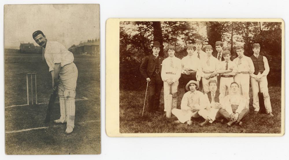 Pre-war cricket postcards. Mono real photograph postcard of Herbert ...