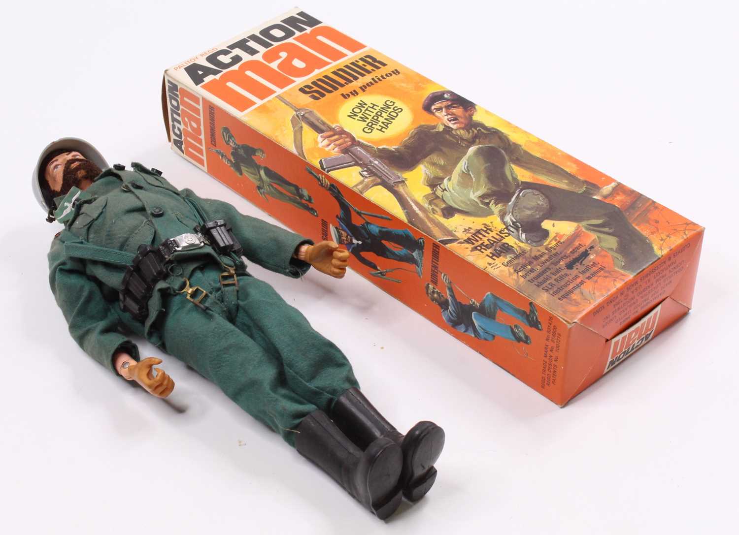 An Action Man by Palitoy boxed soldier, housed in the original card box ...
