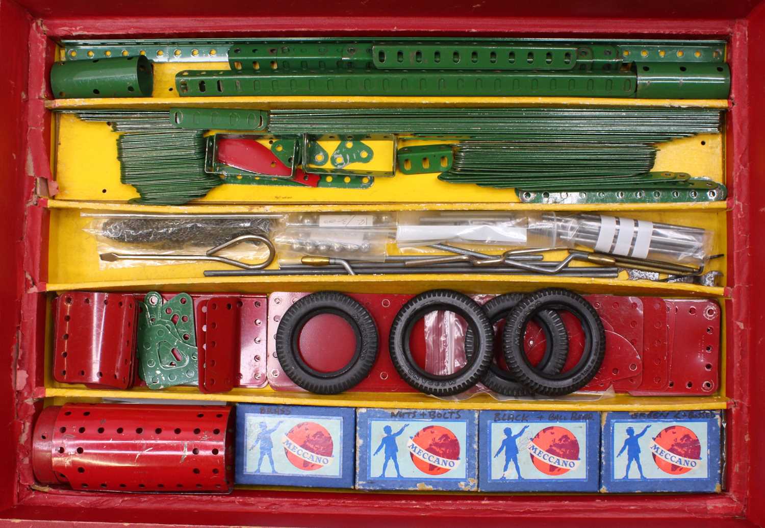 A Meccano 1950s No. 9 Gift Set housed in the original three tier all ...