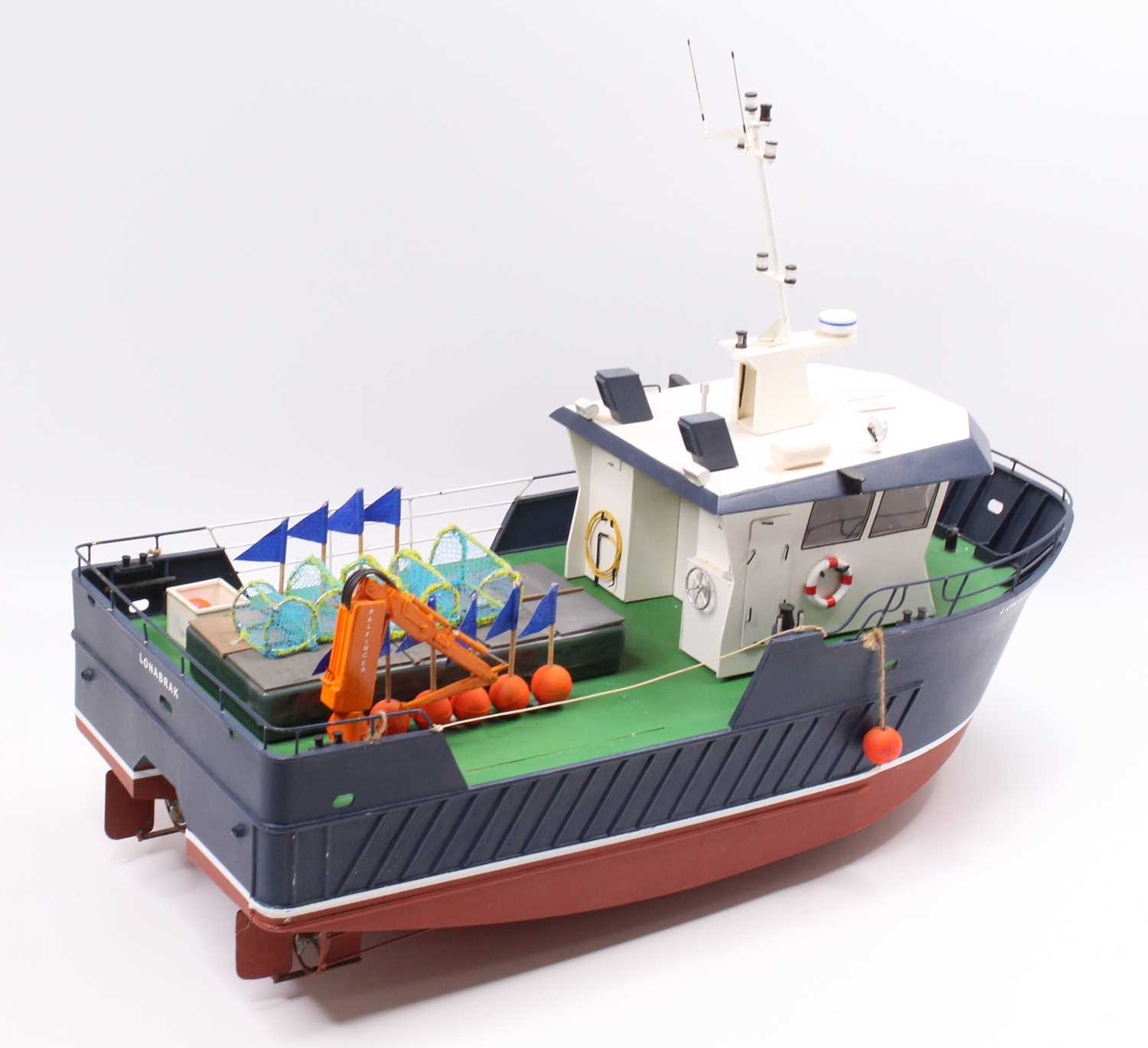 A very well made GRP hull and balsawood kit built model of a Lonabrak ...
