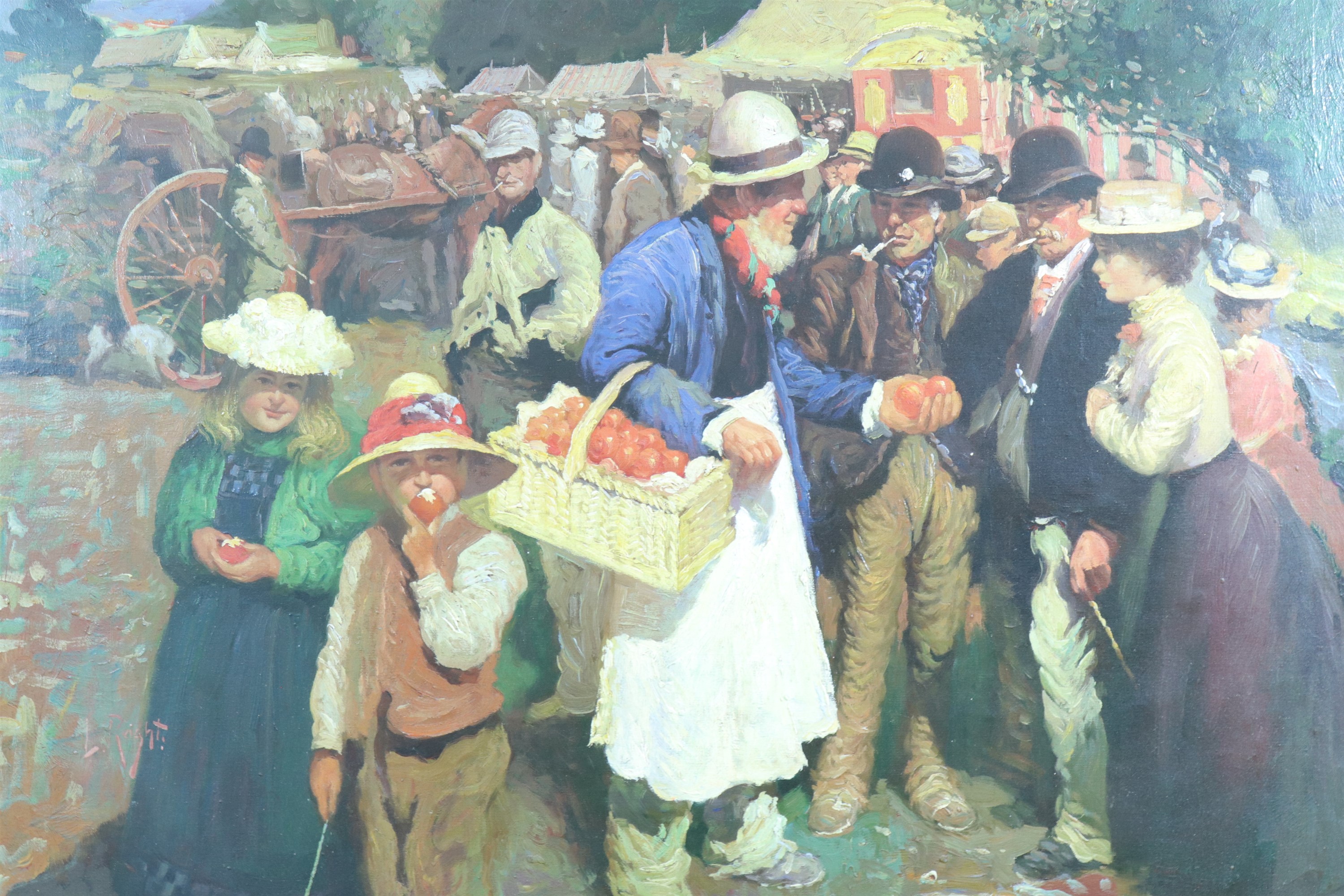 I Reight A vibrant, impressionistic, Victorian summer fair scene with a ...