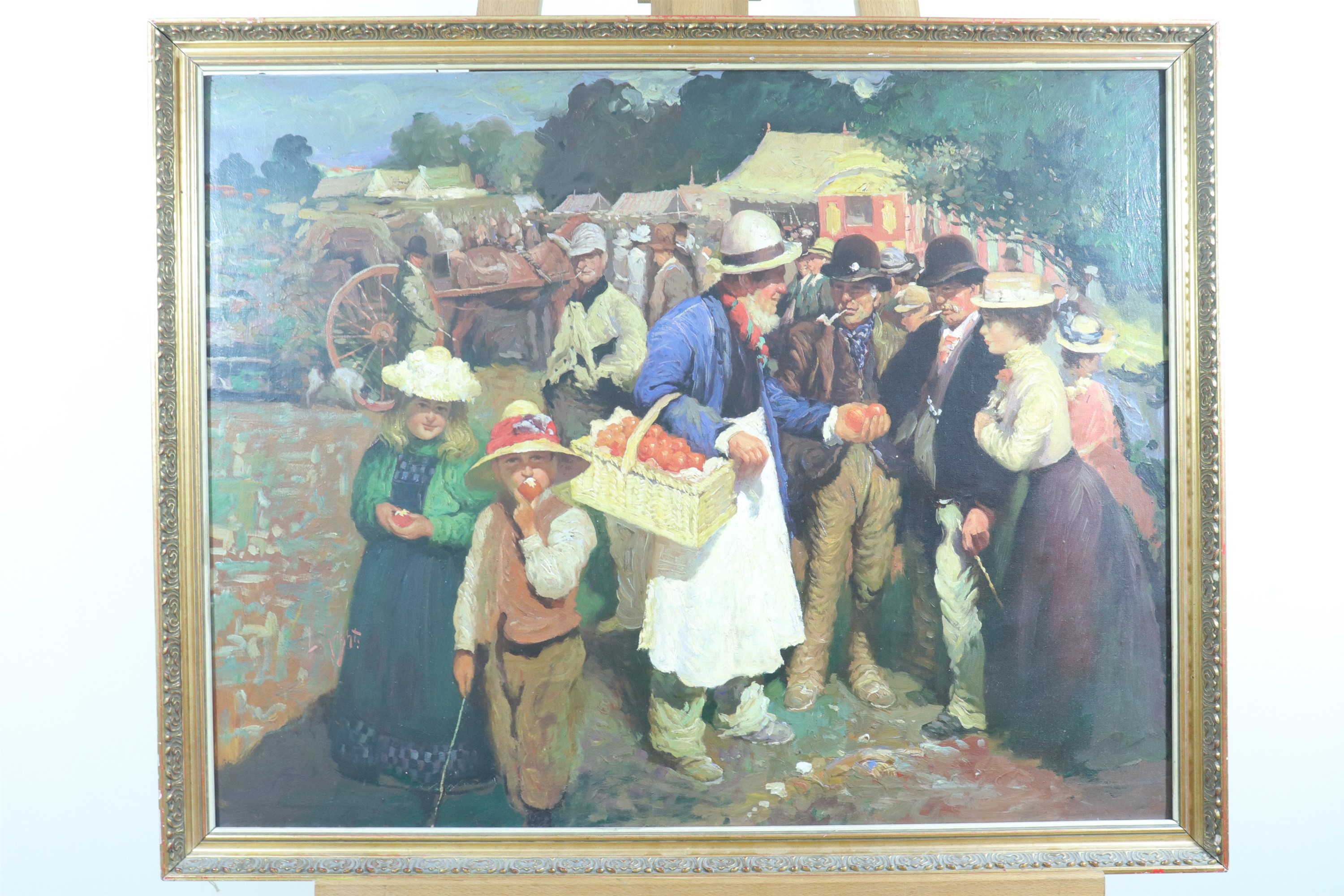 I Reight A vibrant, impressionistic, Victorian summer fair scene with a ...