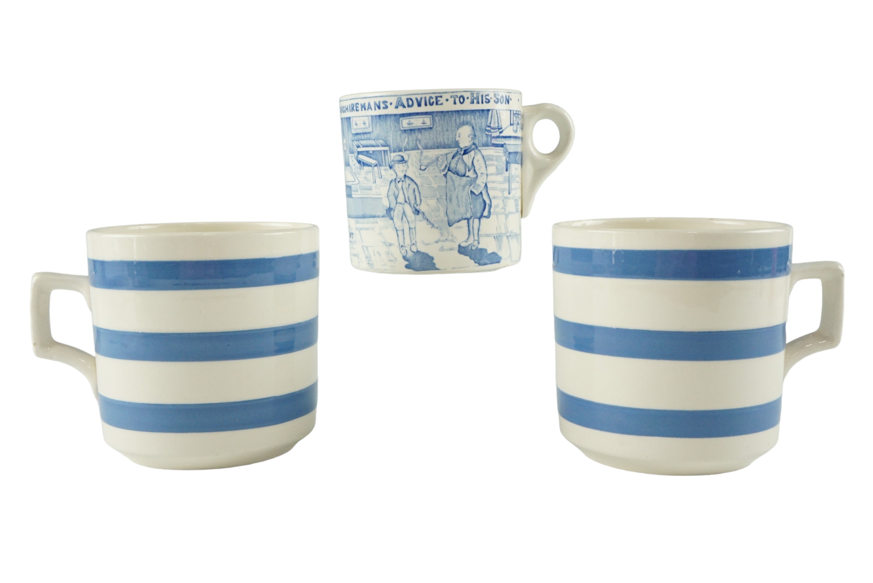 A large Crown Devon mug "A Yorkshireman's Advice To His Son" together ...