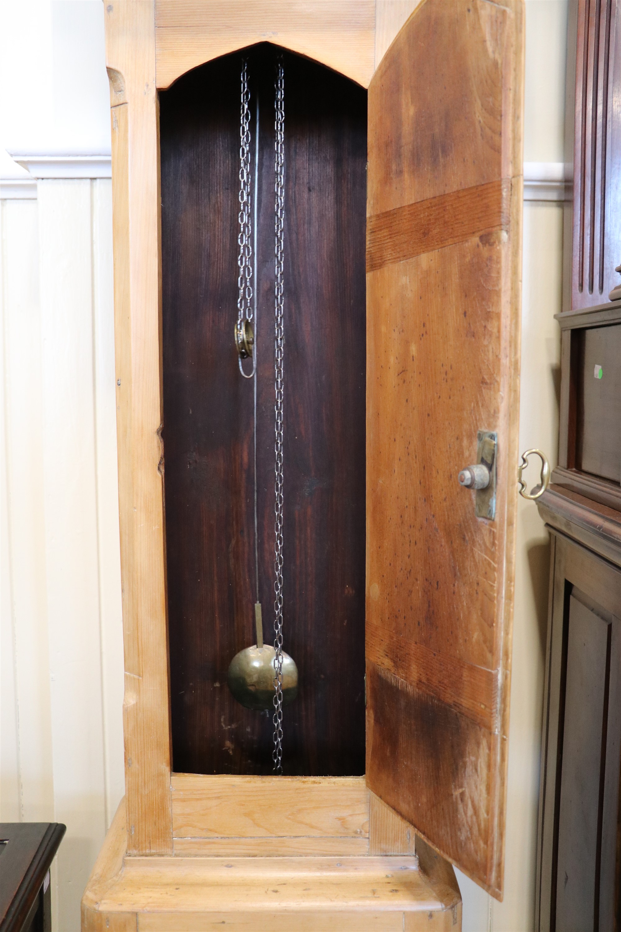 An early 18th Century pine cased longcase clock by John Ogden ...