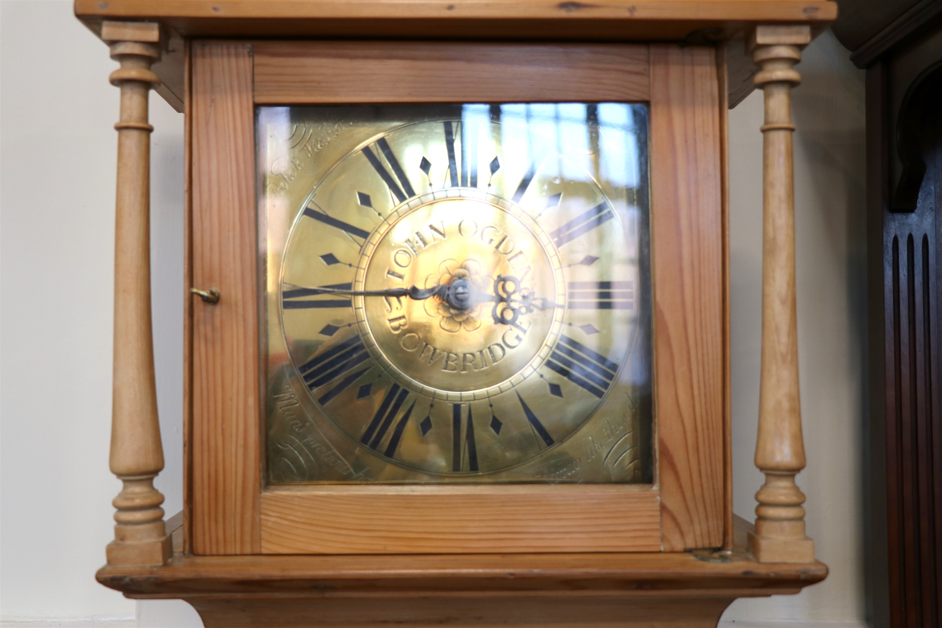 An early 18th Century pine cased longcase clock by John Ogden ...