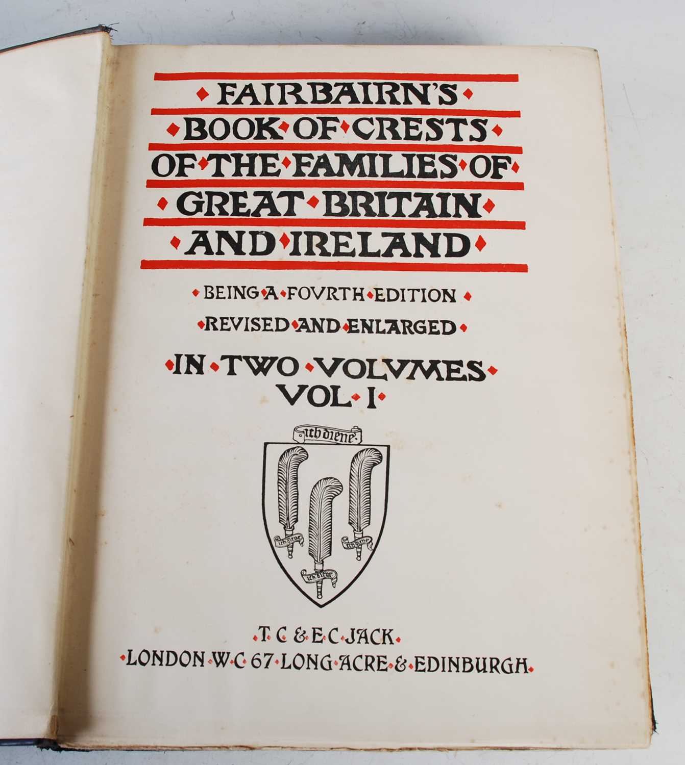 Volumes One and Two of Fairbairn's book of 'Crests, of the Families of ...