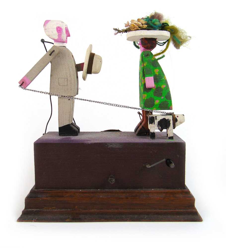 A Tony Mann (1927-2013) automaton modelled as a reverend greeting a ...