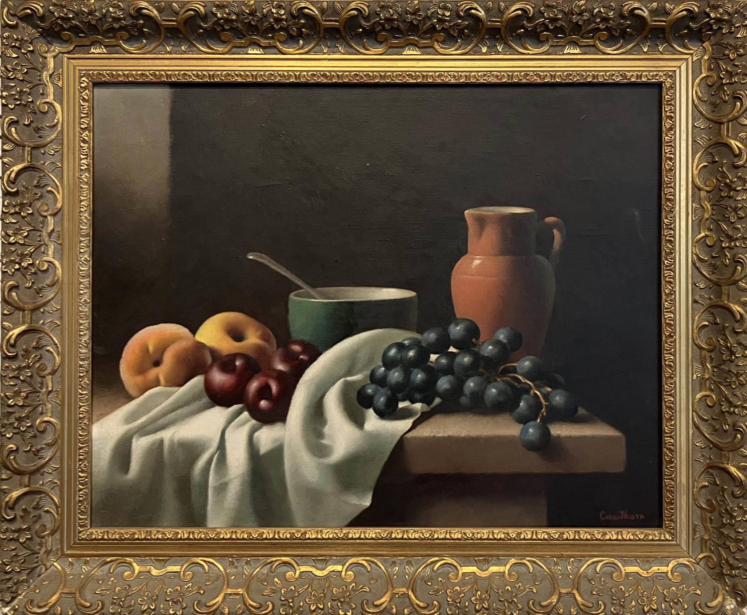 CHRISTOPHER CAWTHORN, 'Still Life', oil on canvas, 39cm x 50cm, signed ...