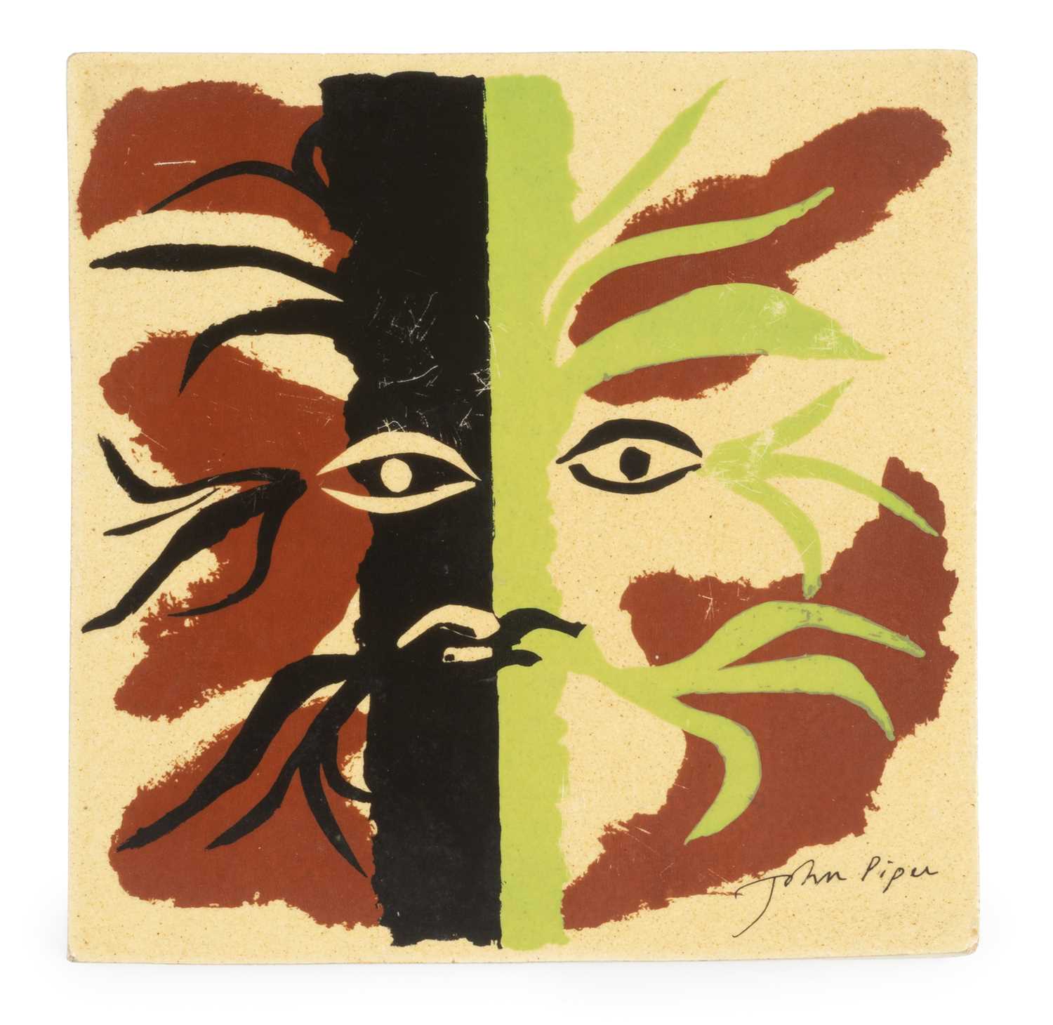 John Piper (1903-1992) for Fulham PotteryGreen Man, 1983pottery ...