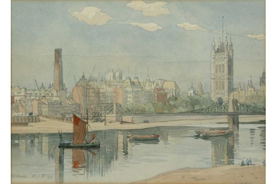Arthur Ernest Pearce (1859-1934)Millbank, signed with initials and ...