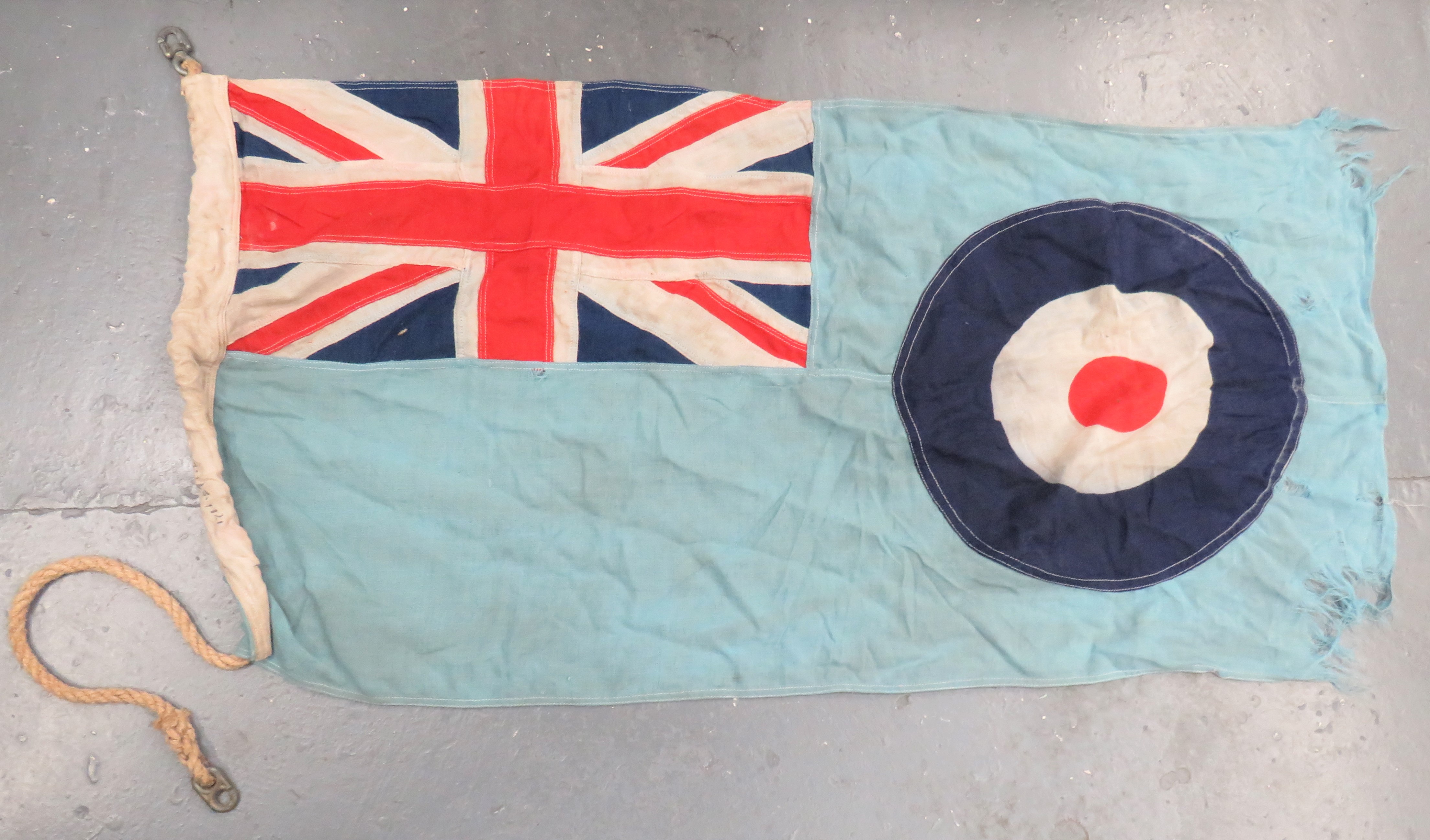 Royal Air Force Station Flag22 x 47 inch, multi stitched, blue cotton ...