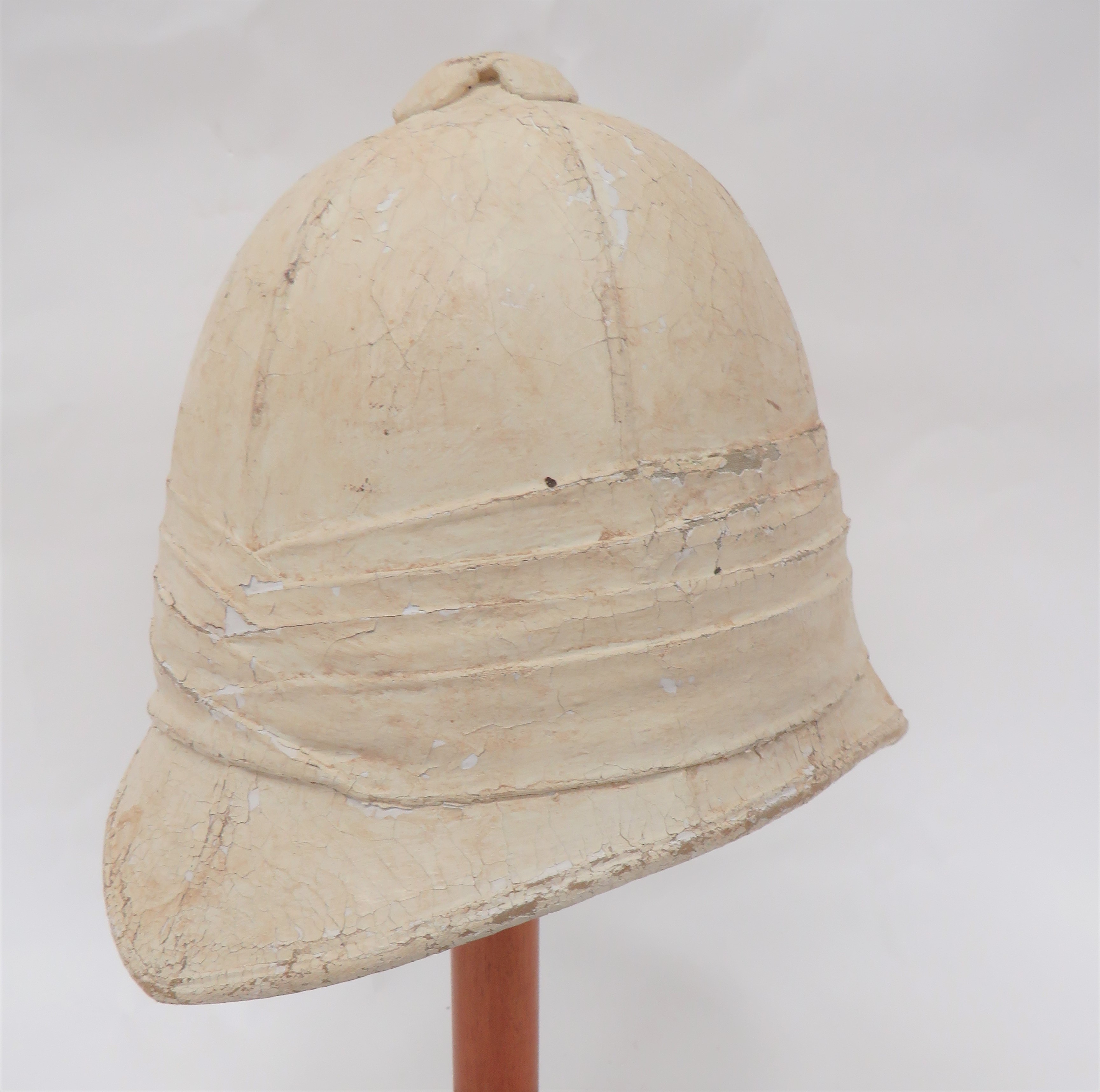 Early 20th Century Bandsman Pith Helmetheavily white blancoed, high ...