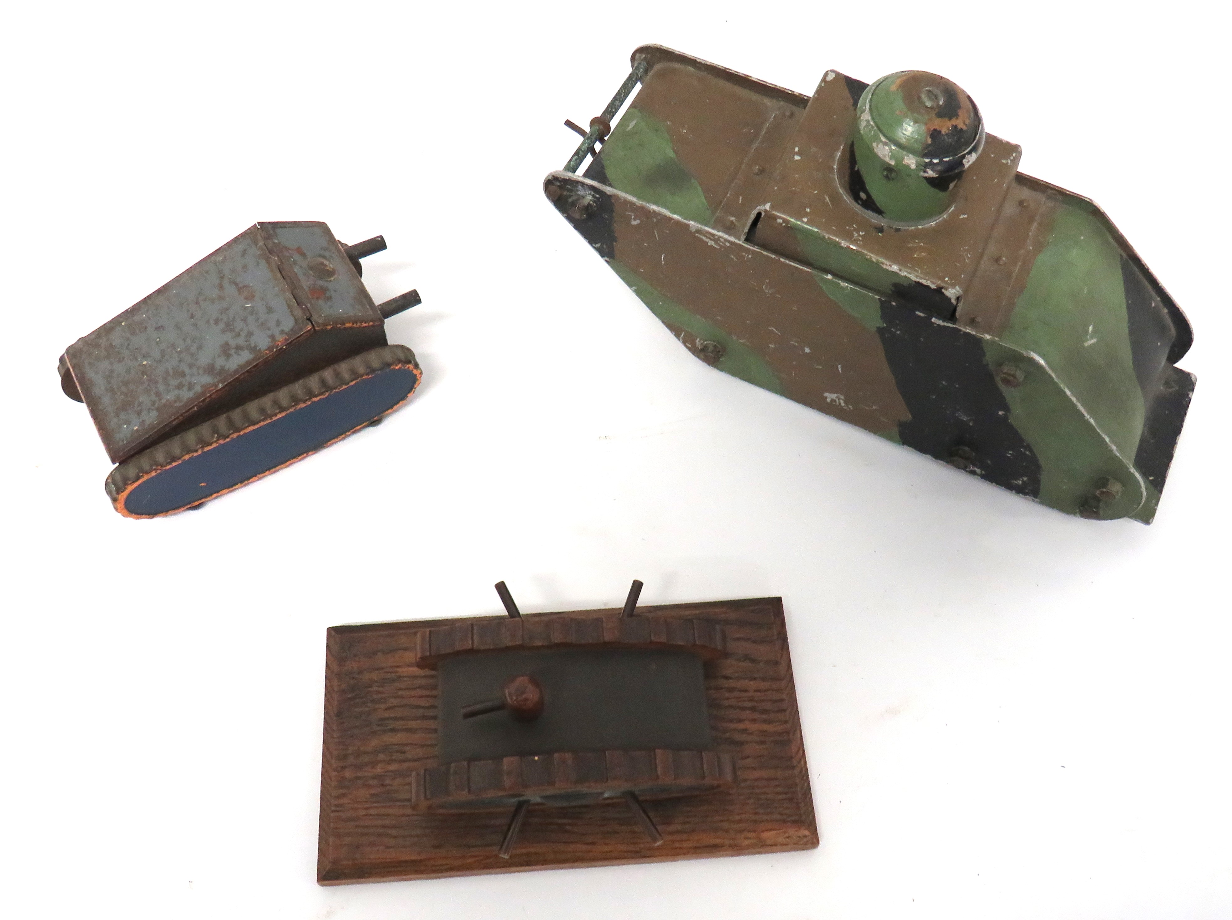 WW1/WW2 Period Children's Toy Tankwell made, sheet alloy model of a WW1 ...