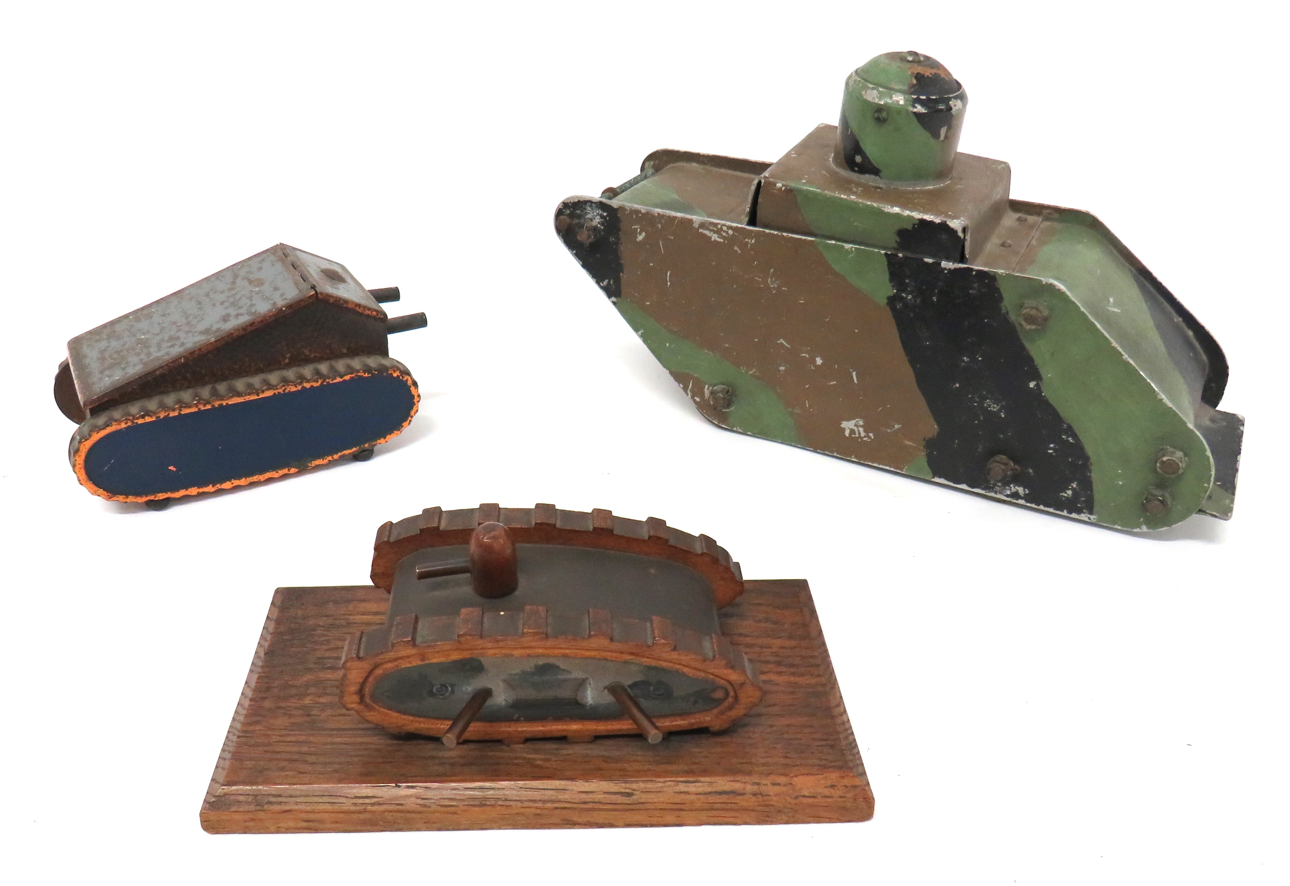 WW1/WW2 Period Children's Toy Tankwell made, sheet alloy model of a WW1 ...