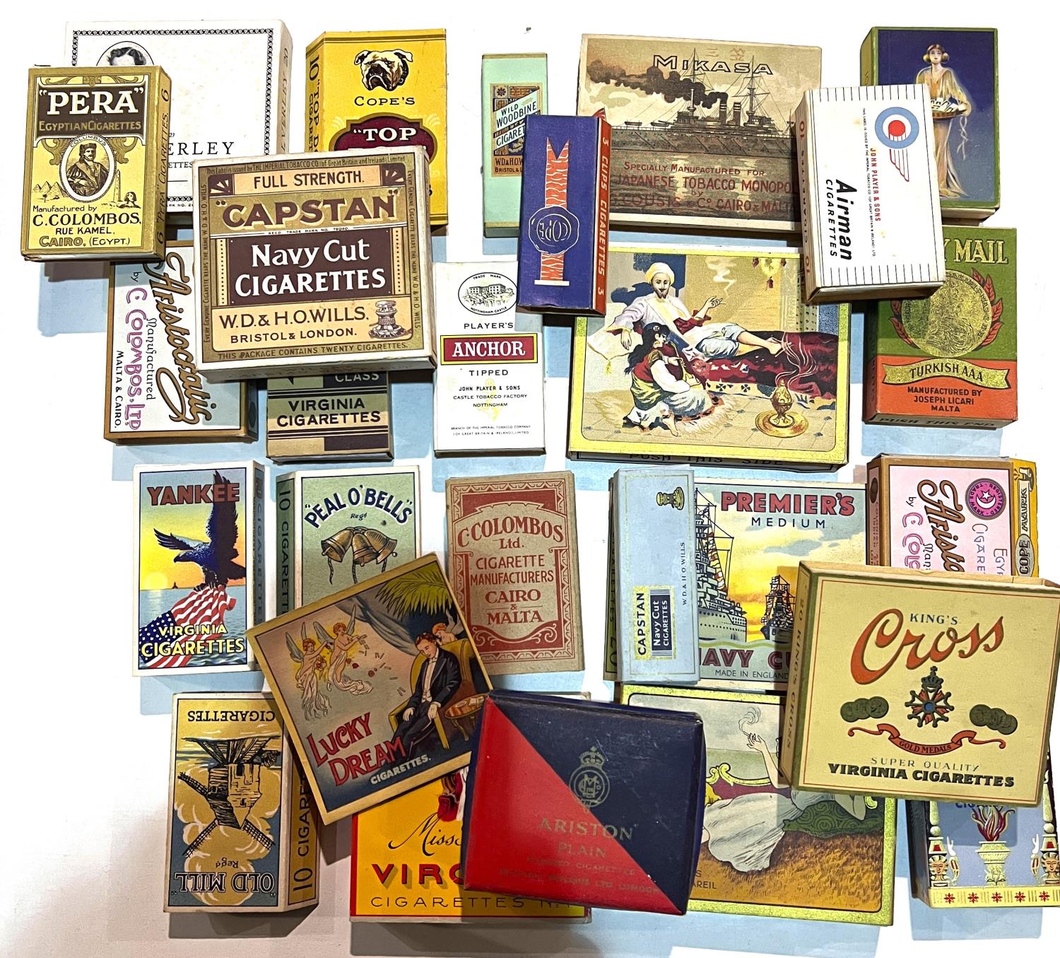 Twenty seven picture/unusual cigarette packets: Yankee; Mikasa; Premier ...