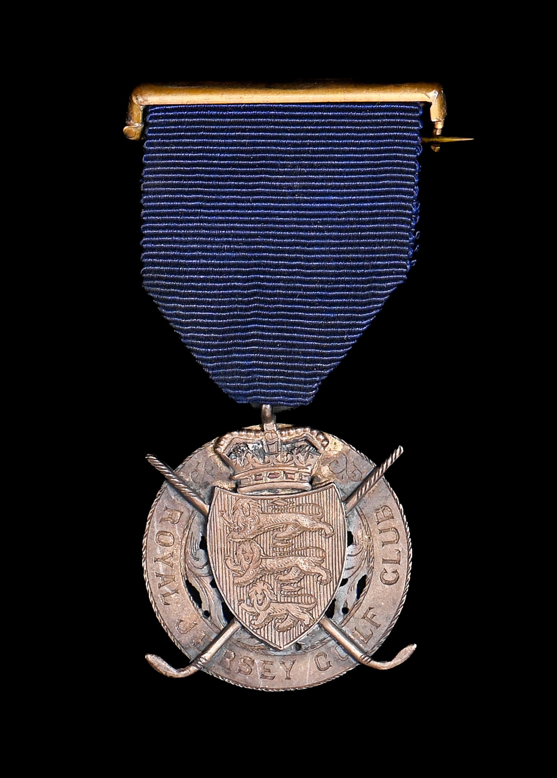 Royal Jersey Golf Club silver gilt medal BREWSTER CLUBS WON By R R ...