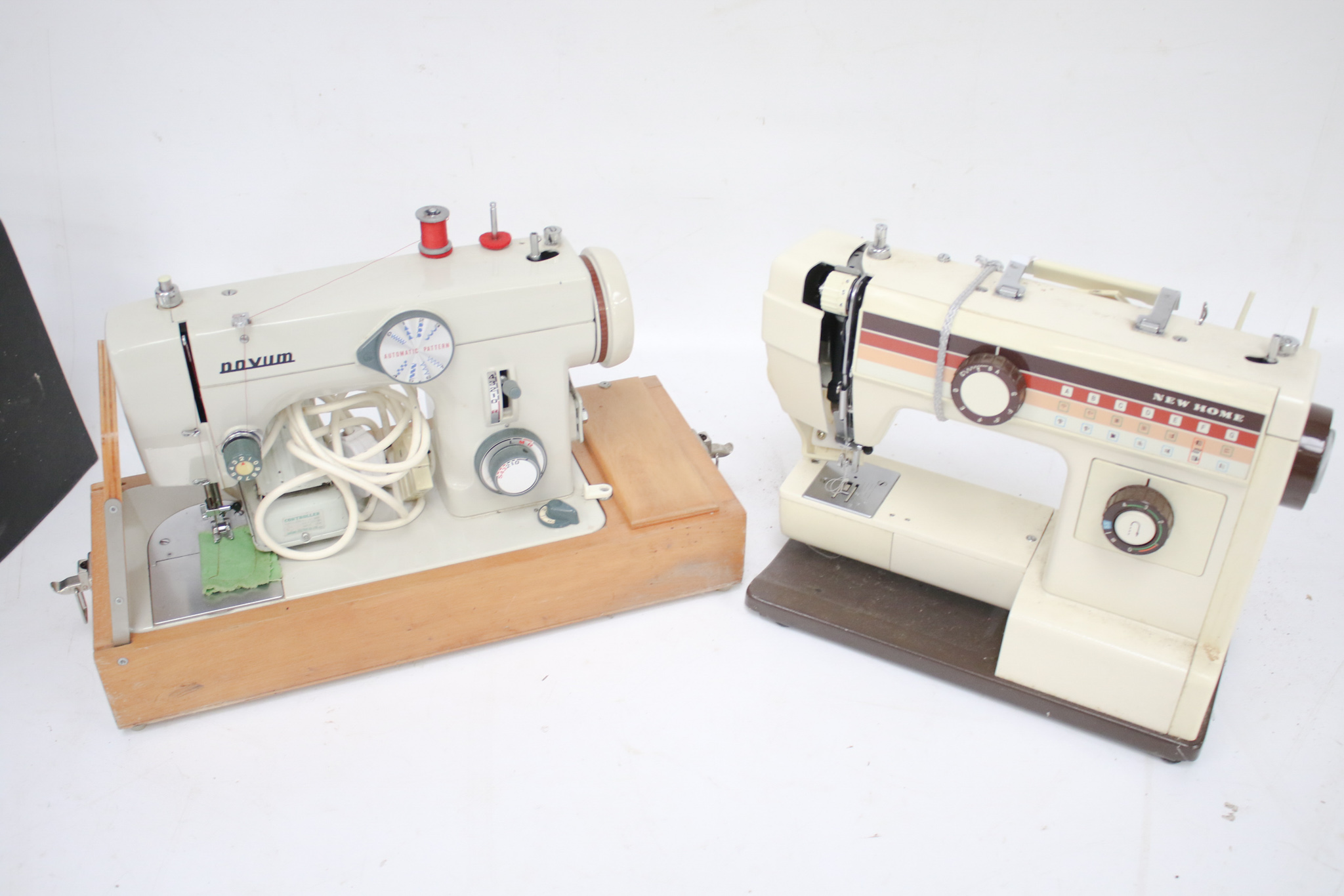 Two vintage electric sewing machines. Comprising a Novum Mk V electric ...
