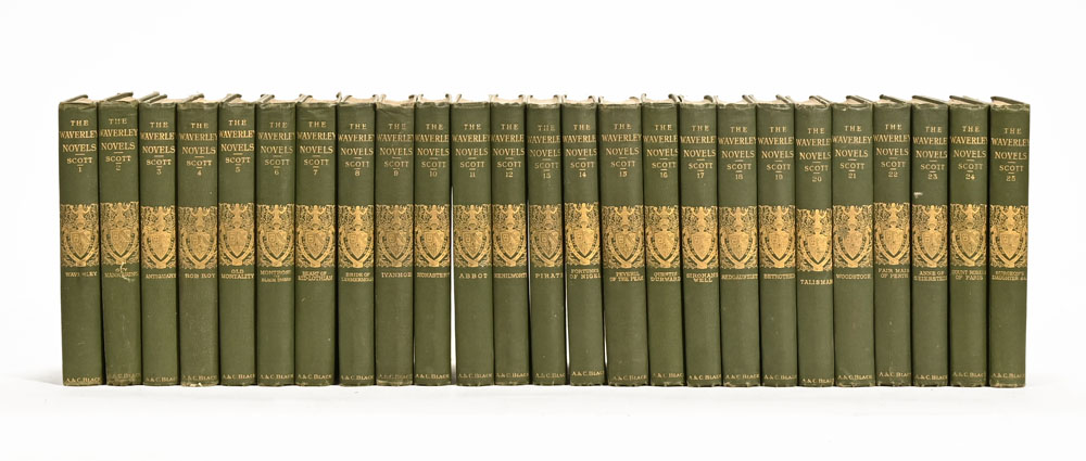 A set of twenty five Waverley novels by Sir Walter Scott, centenary ...