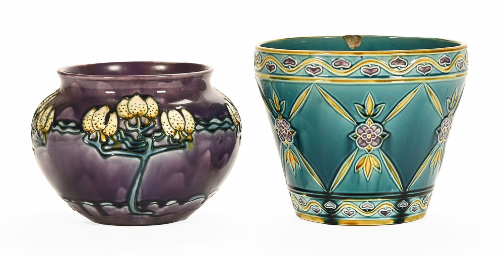Minton Secessionist planter, with Minton mark No. 1 to the base with ...