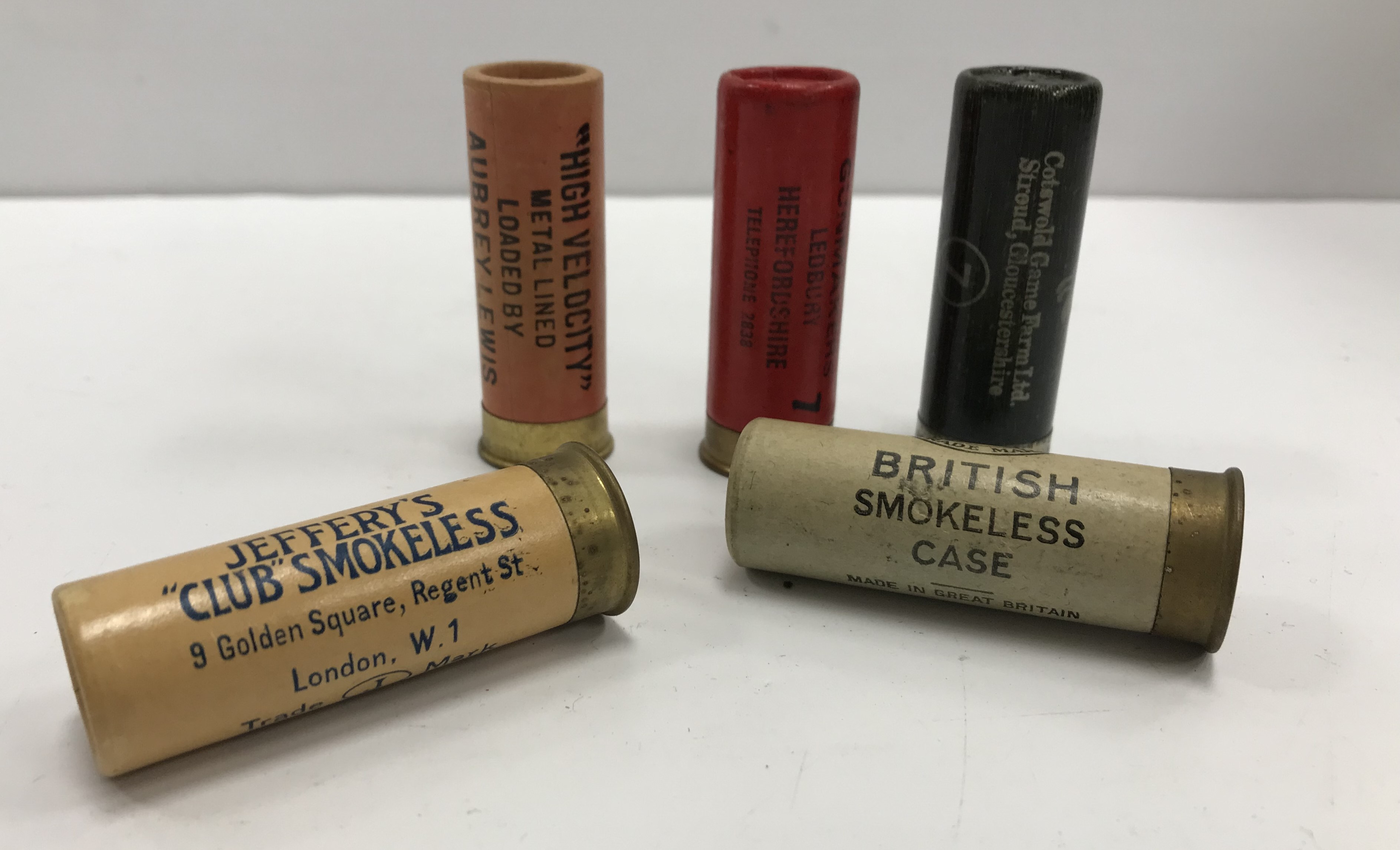 A collection of over 135 vintage cardboard cased 12 bore cartridges ...