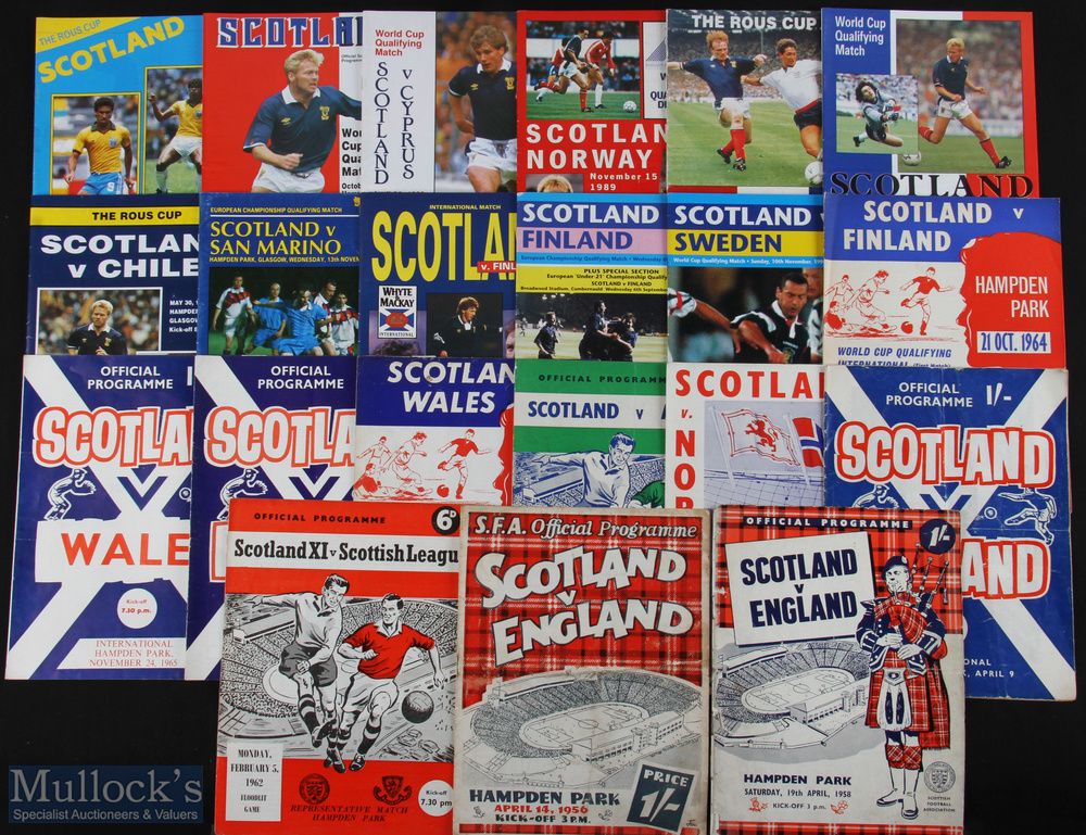 Selection of Scotland home international match programmes 1956 England ...