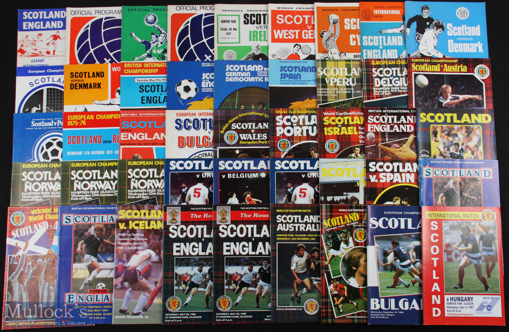 Selection of Scotland home international match programmes 1956 England ...