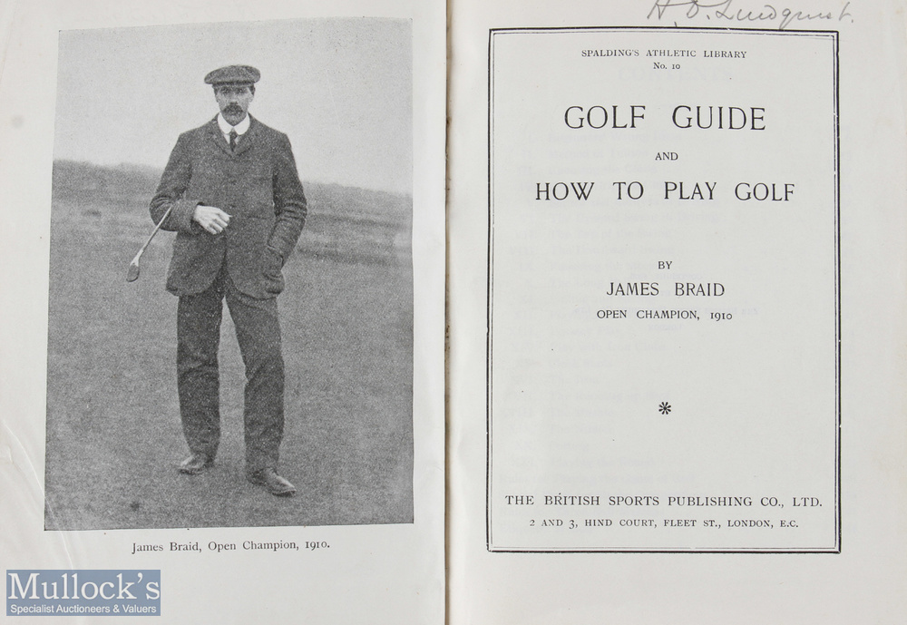James Braid - "Golf Guide and How to Play Golf" c1920 Spalding's ...
