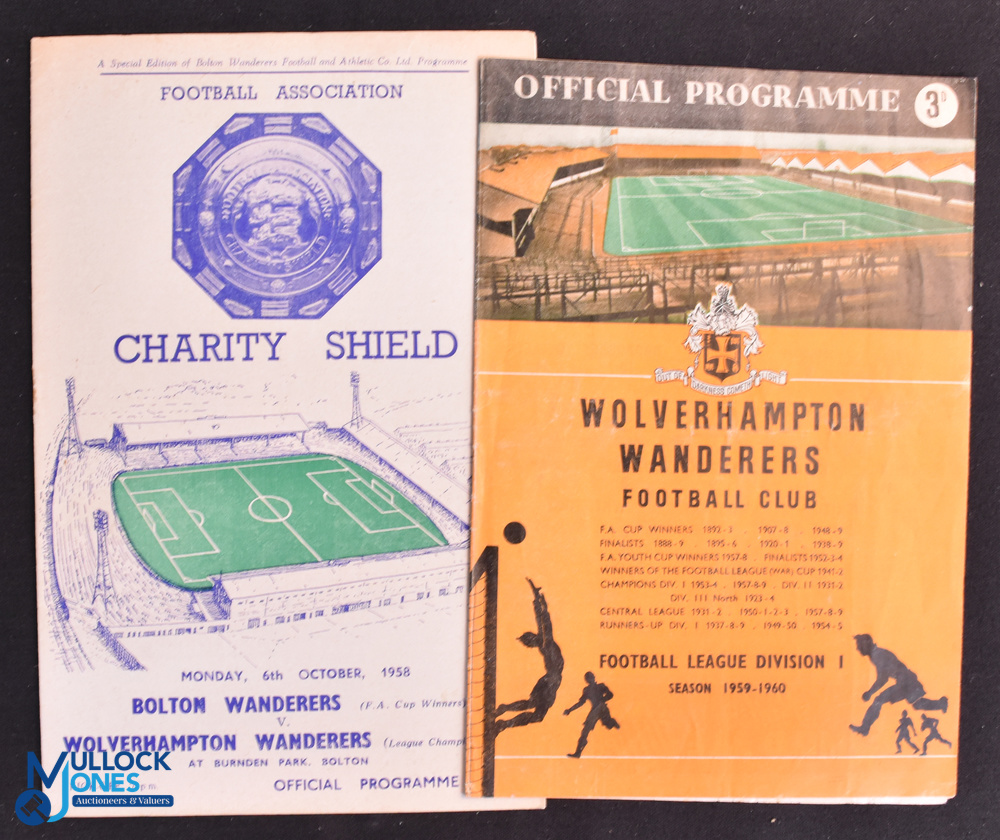1959 Charity Shield match programme Wolverhampton Wanderers v ...