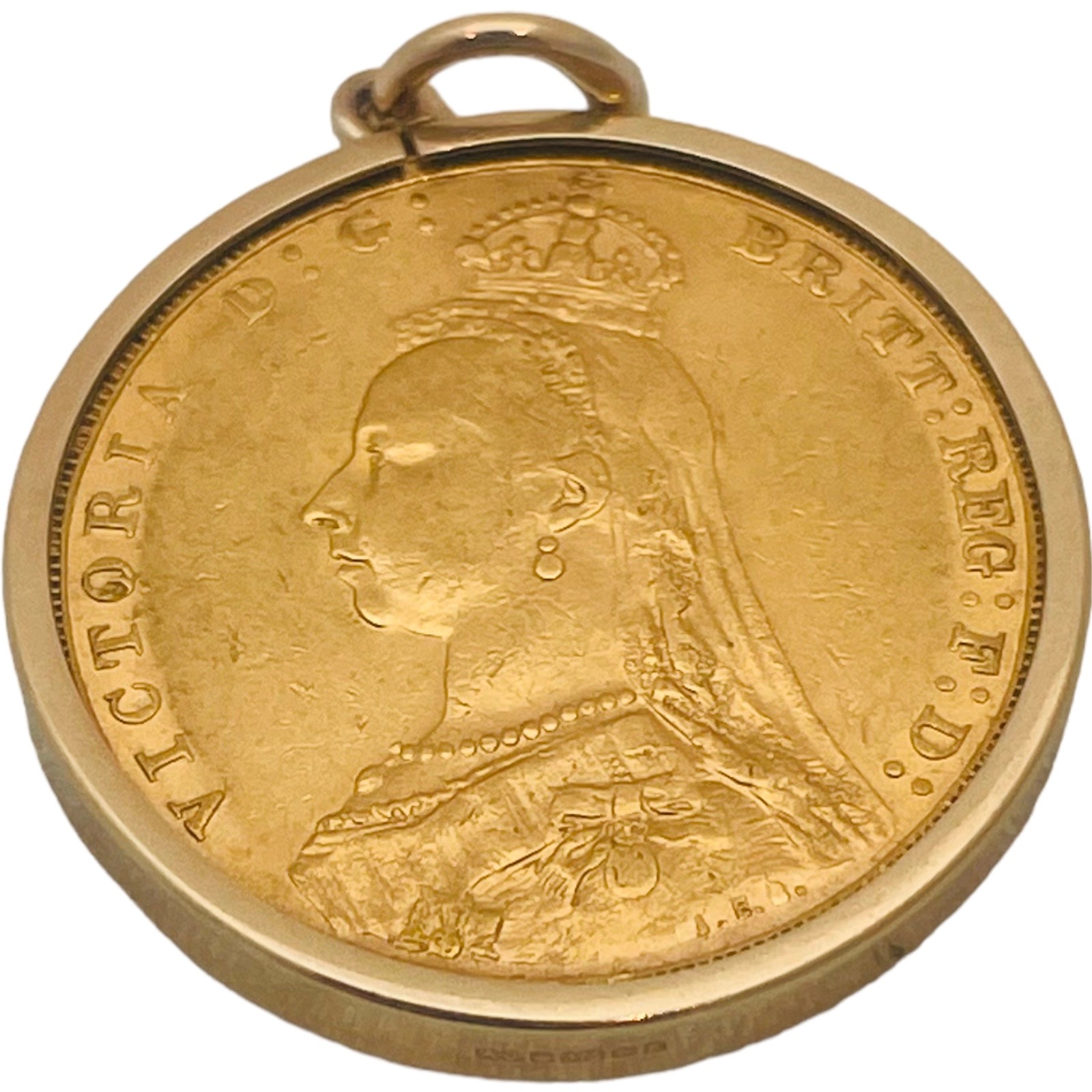 A 22ct Yellow Gold 1892 Queen Victoria full Sovereign coin, weight: 7 ...