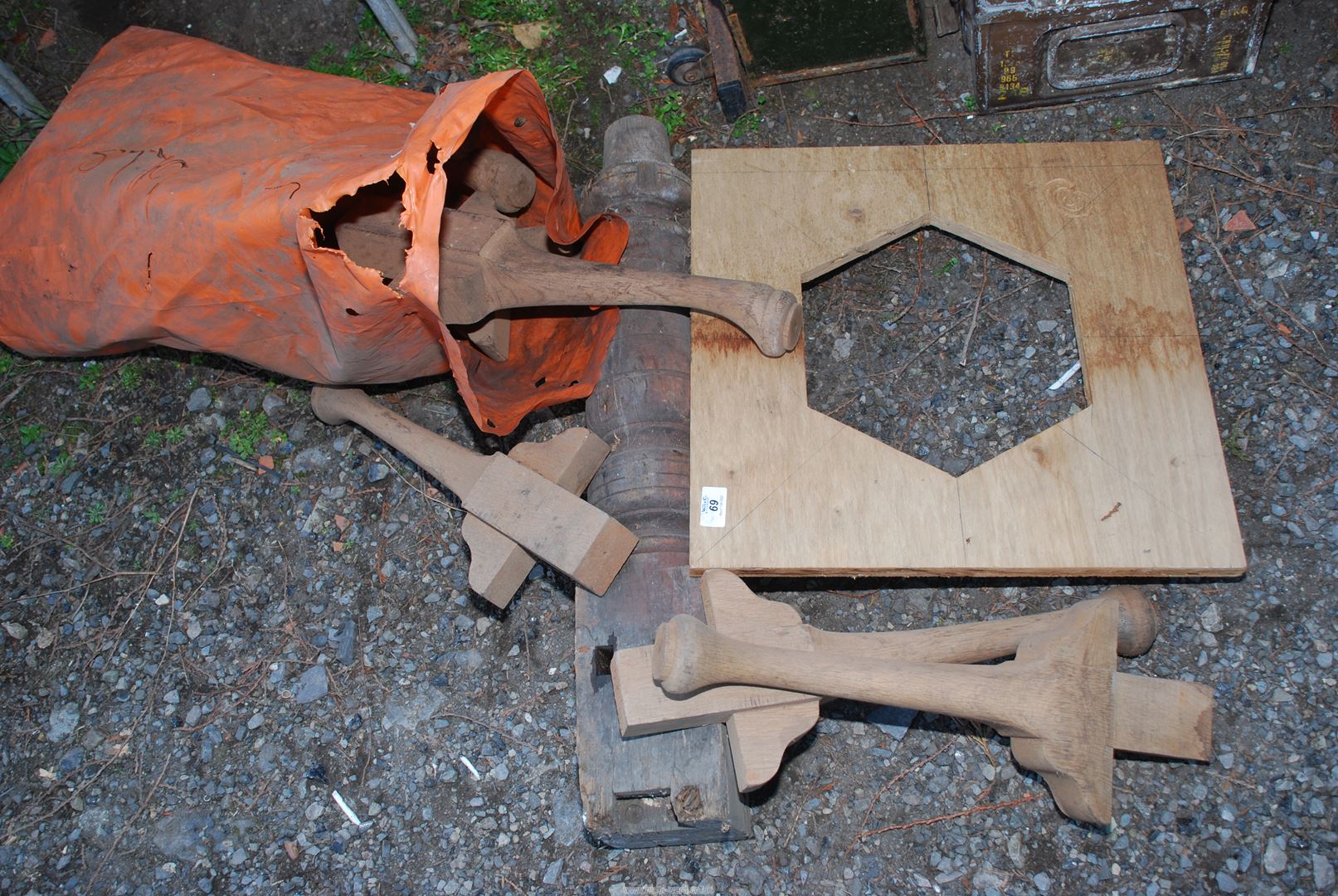 Miscellaneous furniture legs, etc.