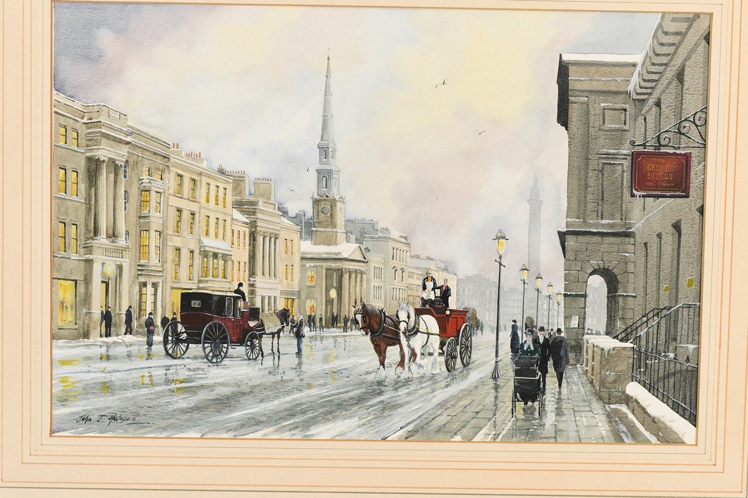 This is an early fabulous original watercolour of George Street in ...